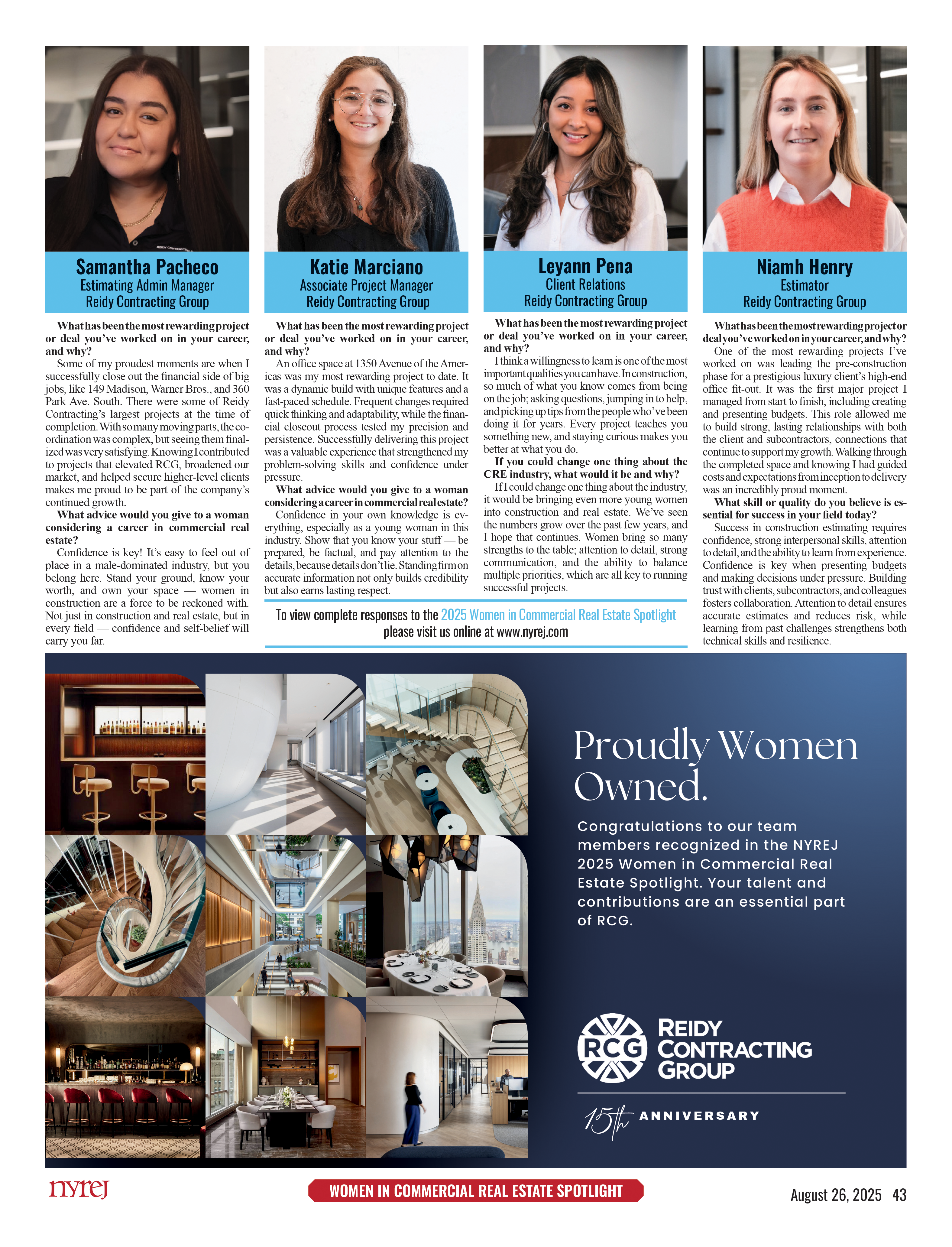 NYREJ's Annual Women in Construction Spotlight 2026 : NYREJ