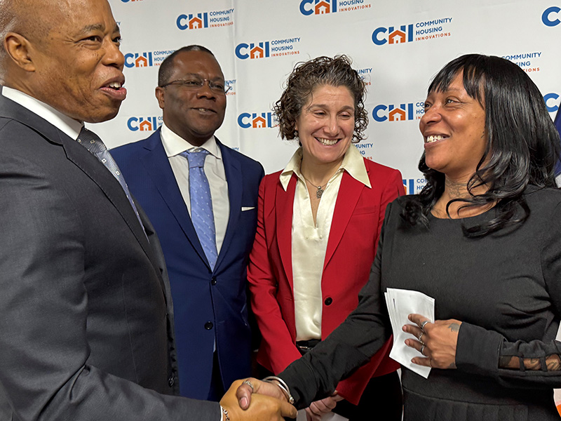 Abad of CHI, mayor Adams and Park of DSS celebrate opening of 64-unit ...